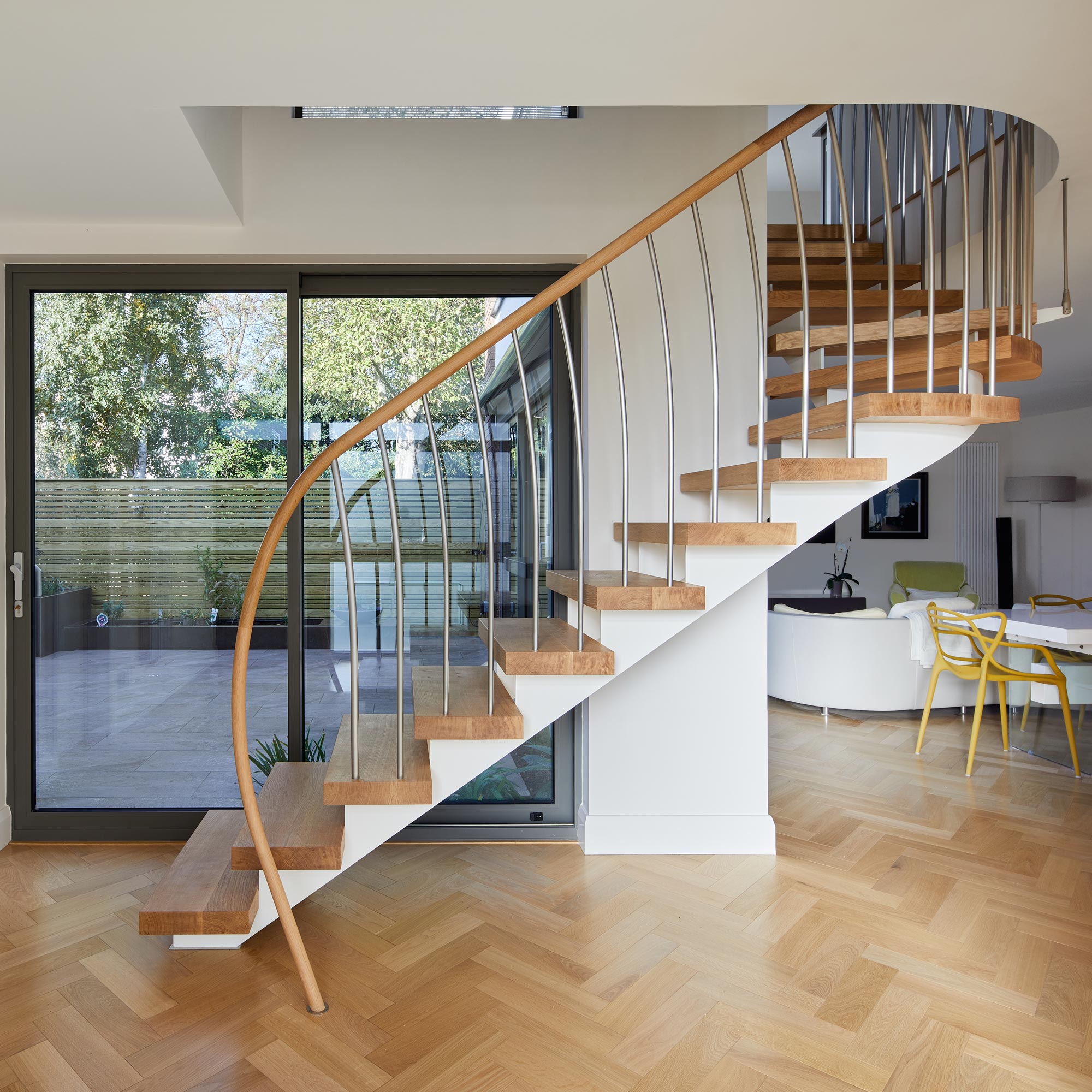 Twin String Staircase with Stainless Steel Balustrade, Wimbledon ...